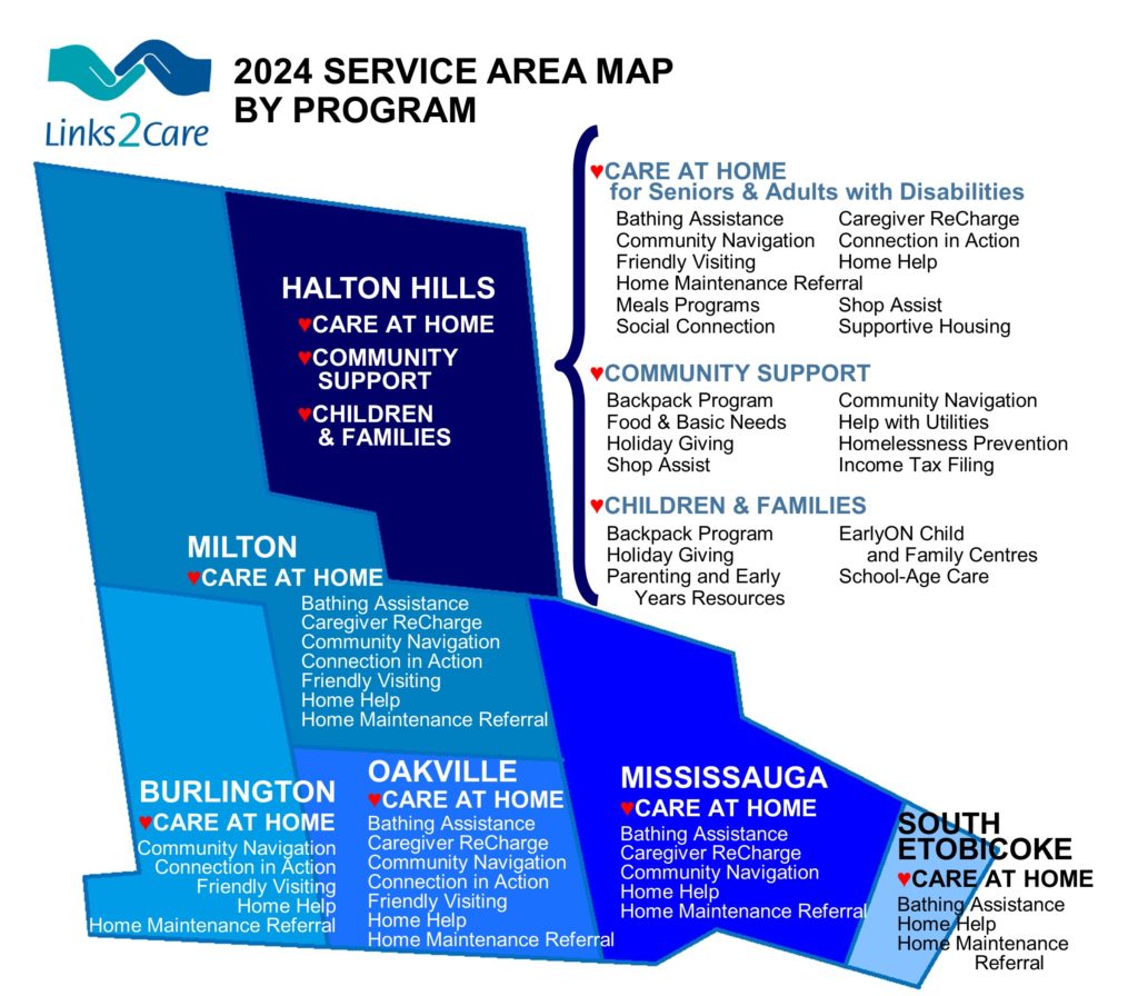 L2C Service Area Map by Program 2024 - Links2Care